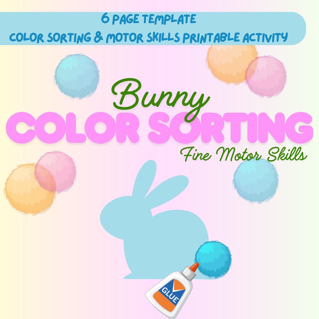 Bunny Color Sorting Easter Activity - Etsy