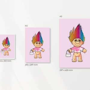 Rainbow Troll Doll Art Print: Sassy Fashion Icon Illustration - Etsy ...