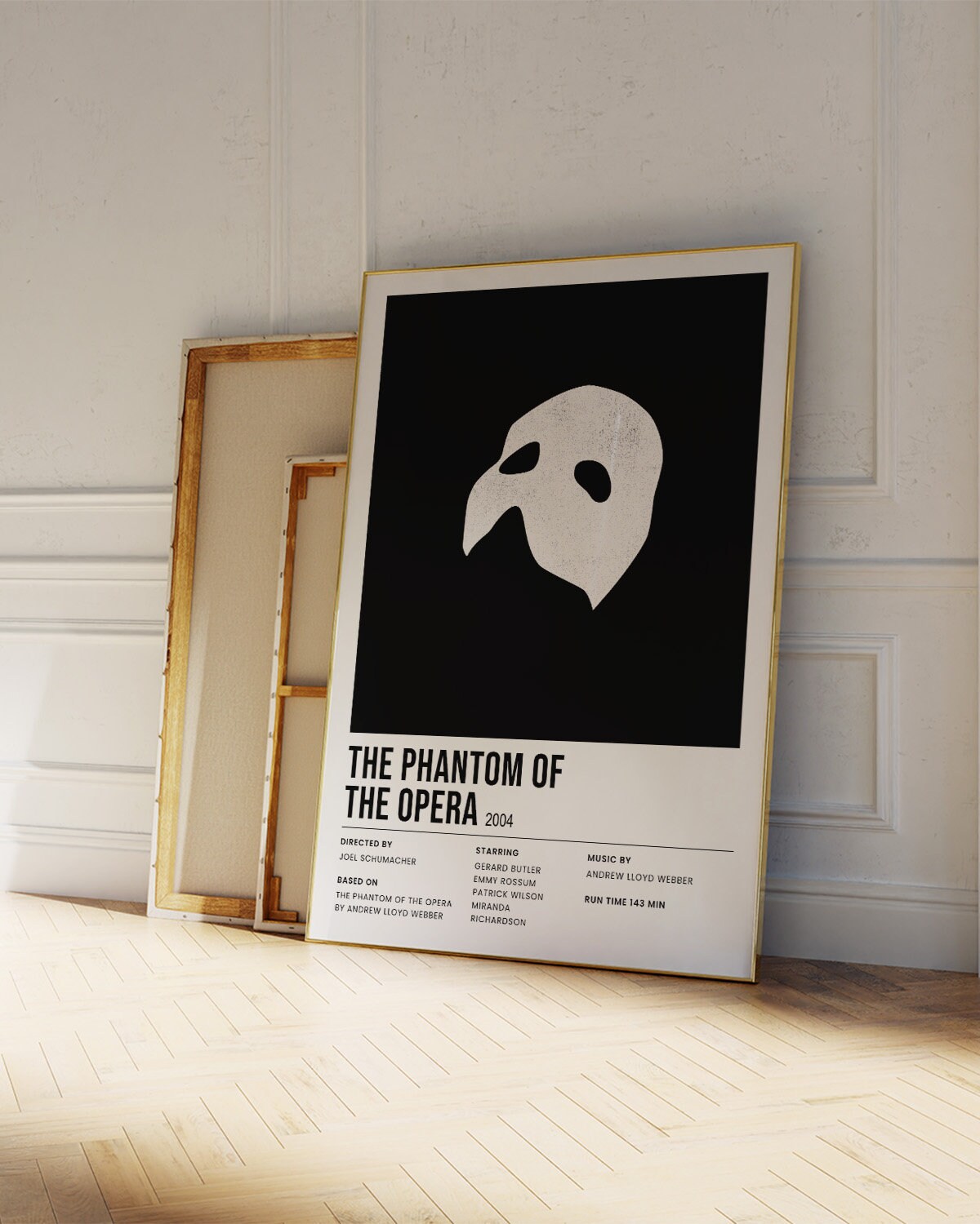 Phantom of the Opera Movie Poster, Minimalist Typographic Wall Art ...