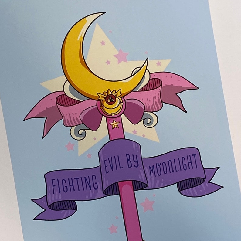 Sailor Moon Sword Poster Pink Weapon Rod Stick Wand Anime - Etsy