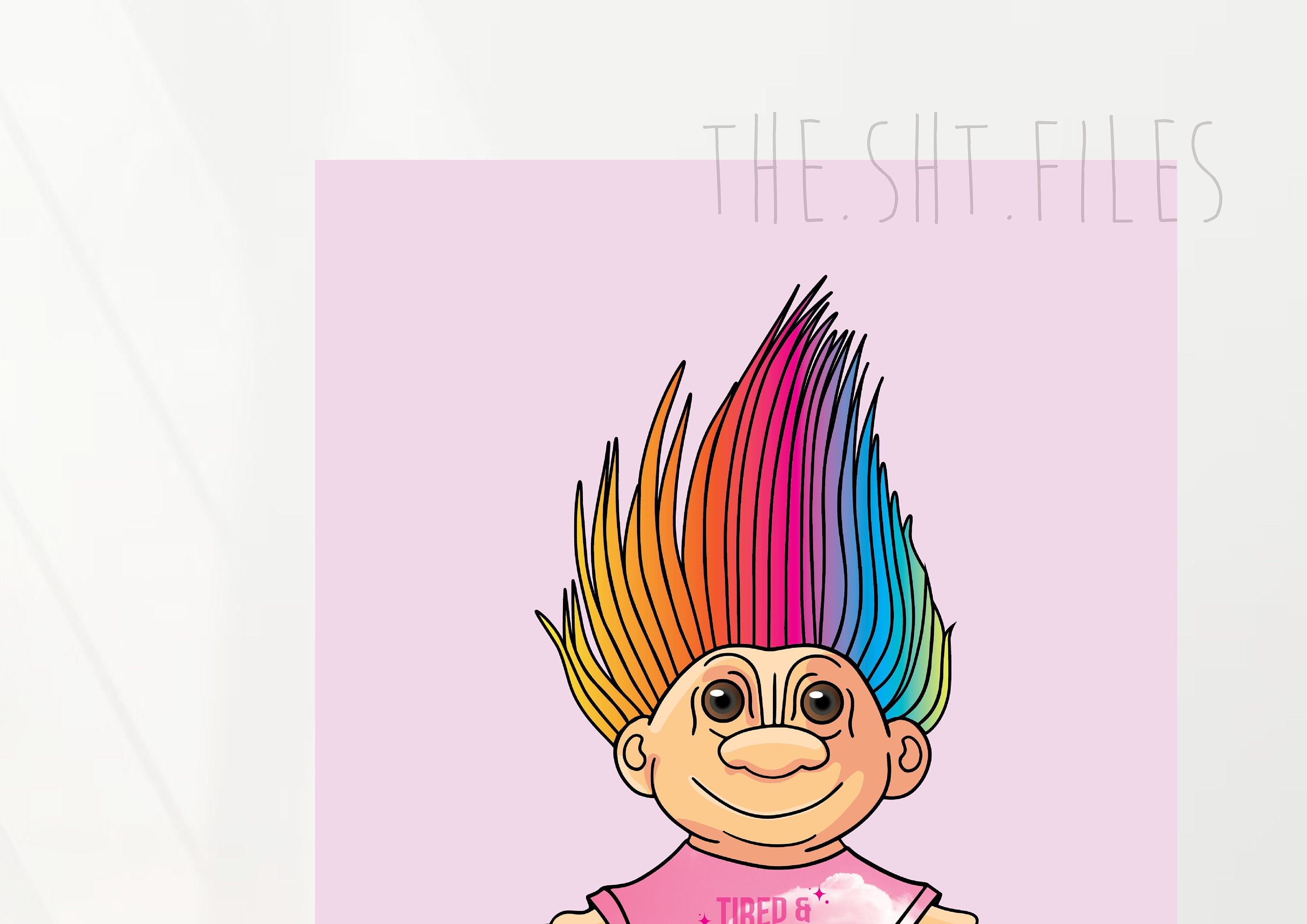 Vintage Troll Doll Sassy Girl Aesthetic Rock Pink Princess Rainbow Camp ...
