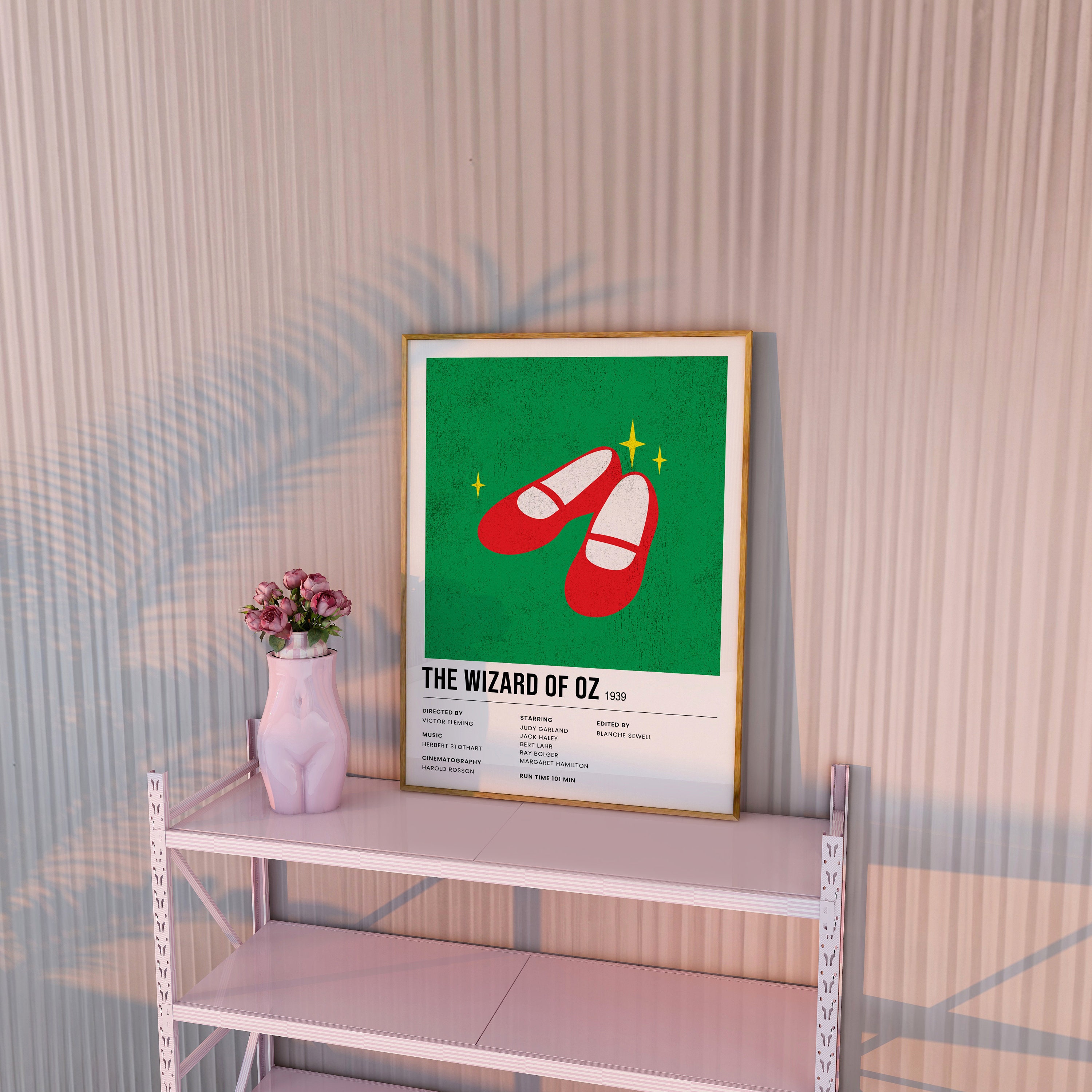 The Wizard of Oz Ruby Slippers Design Blockbuster Movie Poster ...