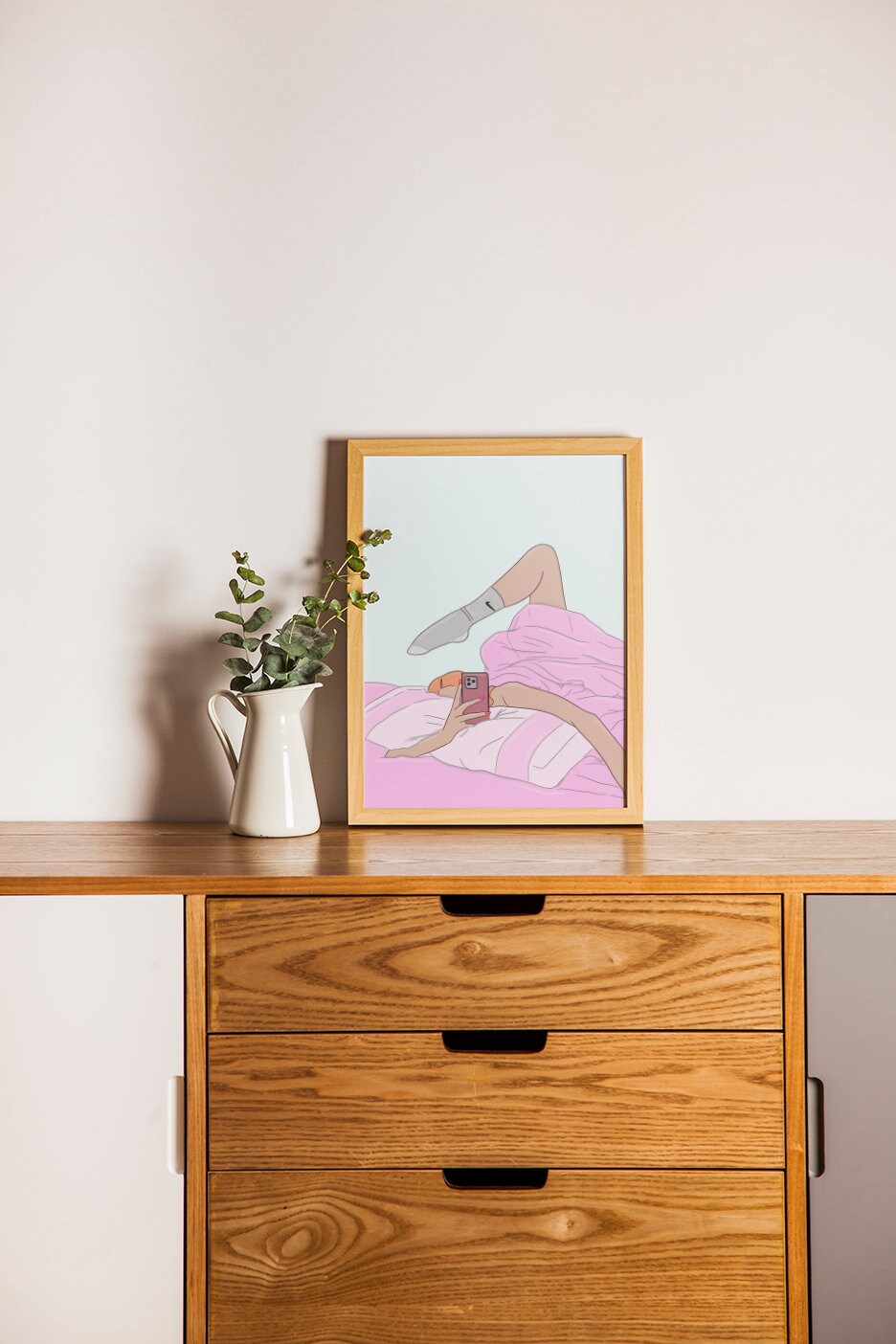 Gen Z Pastel Pop Art Selfie Humor Playful Girl Dorm Bedroom Comfy Vibes ...