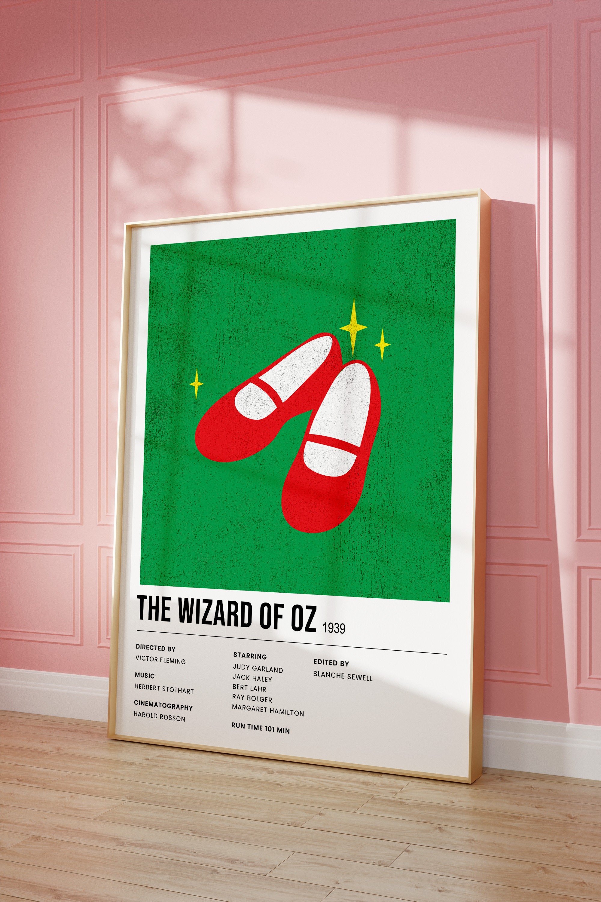 The Wizard of Oz Ruby Slippers Design Blockbuster Movie Poster ...