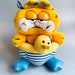 Vintage Garfield Swimming Plush With Duck Floatie, 1980's United ...