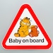 Vintage Garfield Bumper Stickers BABY ON BOAR Sticker, Garfield Car ...