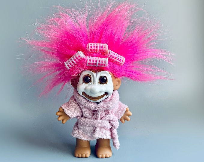 Russ Cold Cream Troll, Face Mask Troll With Hair Rollers, Spa Day Troll ...