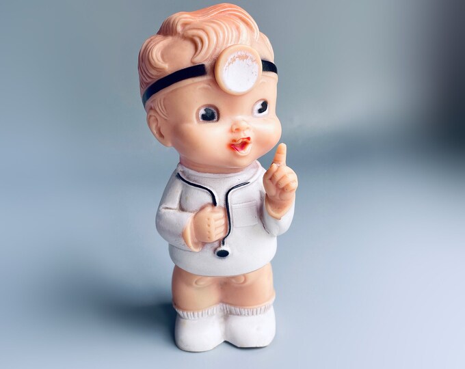 Vintage Combex Squeak Toy Boy Doll, 50’s / 60’s Kitsch Squeak Toy ...