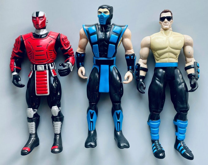 Mortal Kombat Trilogy Toy Island Figures, Sektor, Johnny Cage, Sub Zero ...