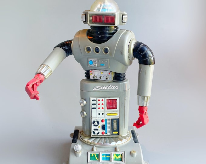 Rare Vintage Zeroids Zintar Space Robot, Ideal Toys 1960s Plastic Robot ...