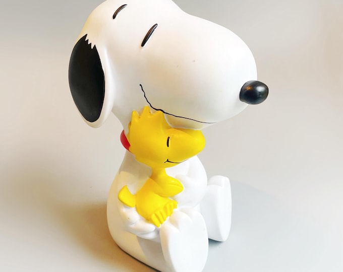 Vintage Snoopy Peanuts Money Box Coin Bank, Snoopy Woodstock Piggy Bank ...