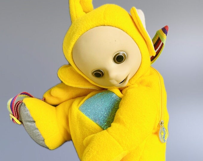 Lala Teletubbies Backpack, Yellow Teletubby Bag, Golden Bear 90's Y2K Lala the Teletubbies Back ...