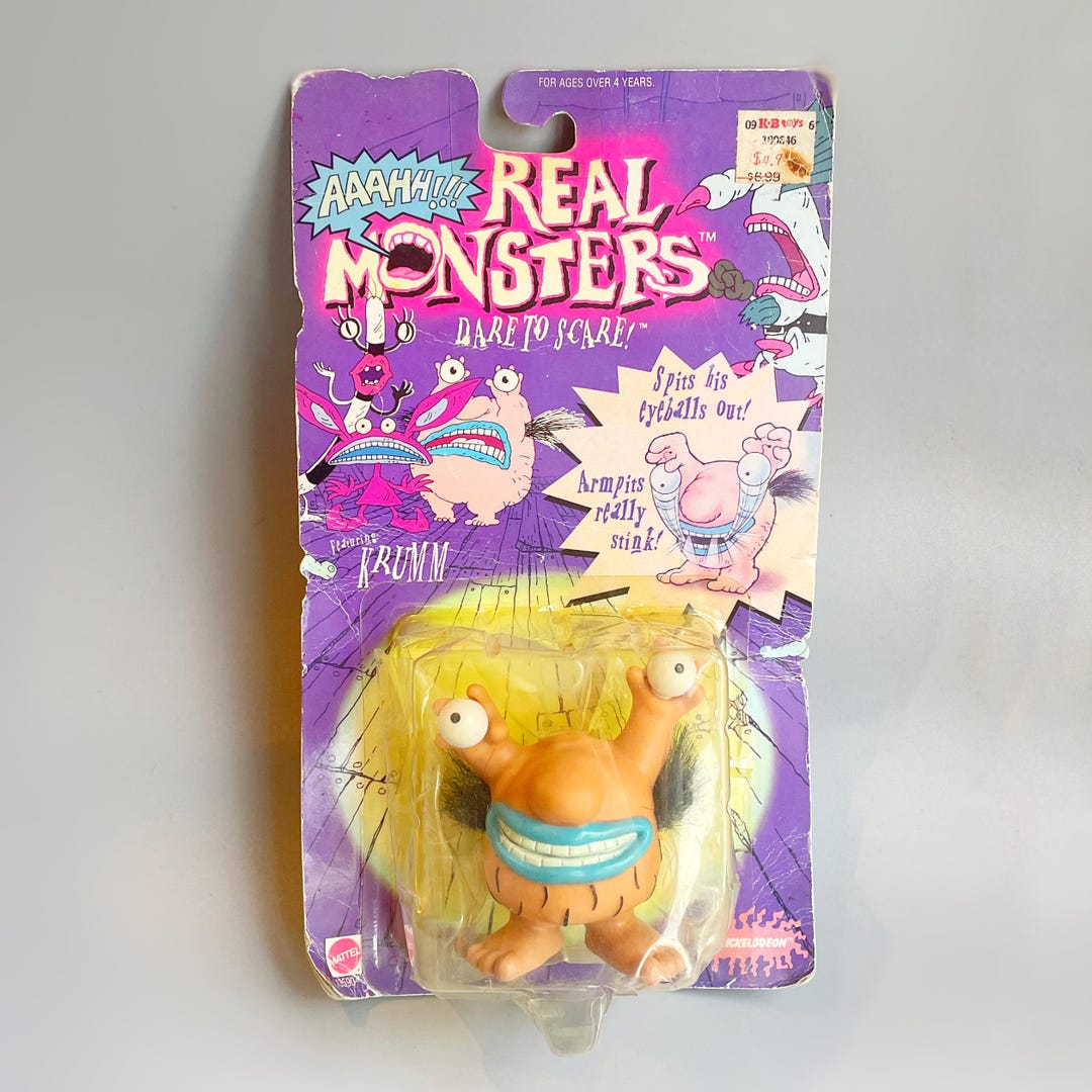 Aaahh Real Monsters Krumm Figure, Carded Vintage Real Monsters 90s ...