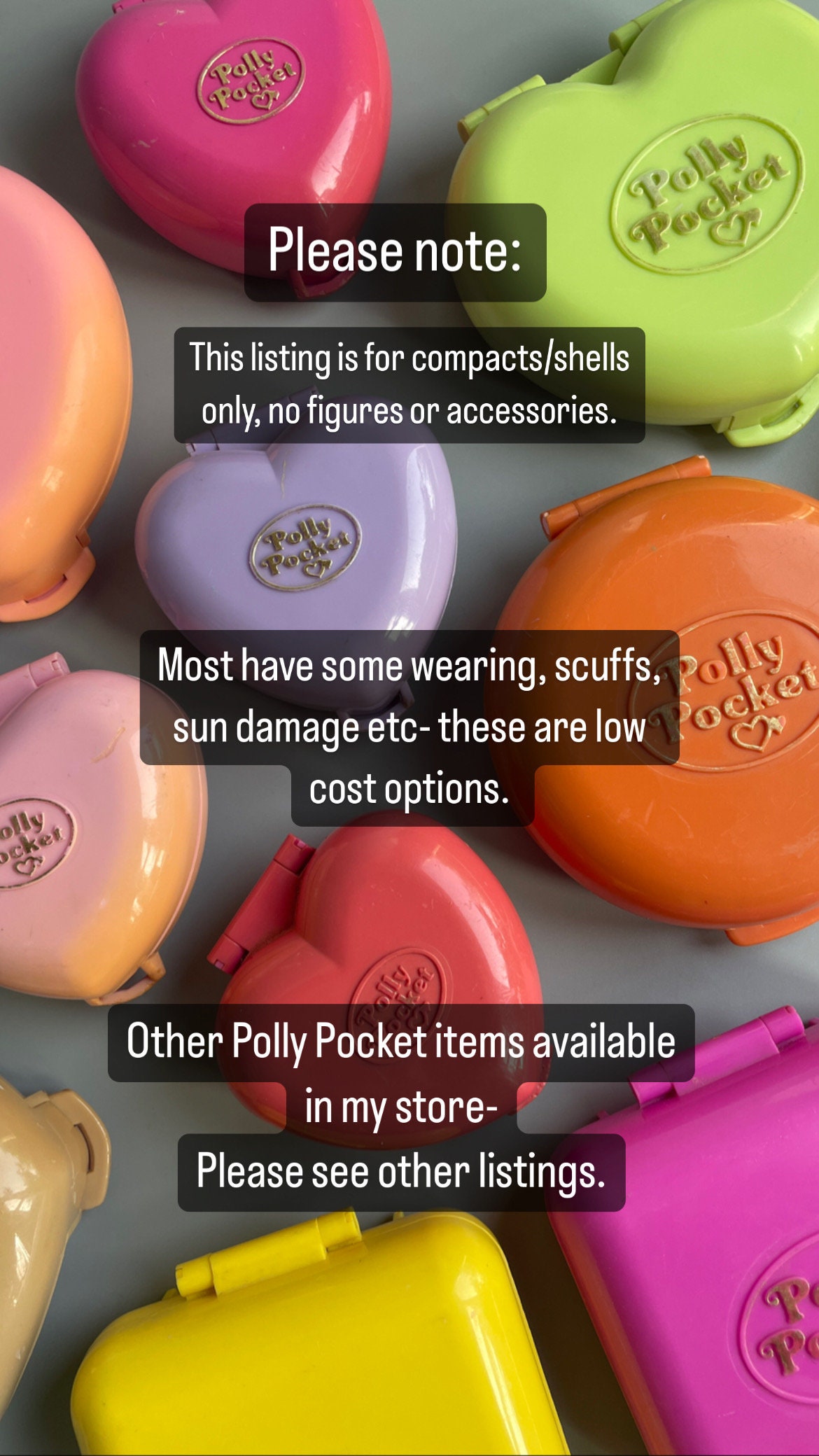 Vintage Polly Pocket Compacts, CHOOSE YOUR OWN, Polly Pocket Shells, 90 ...