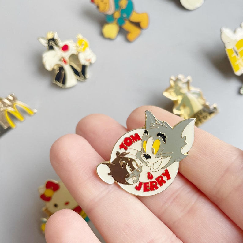 Vintage Pin Badges, CHOOSE YOUR OWN, Enamel Pin Character Badges ...
