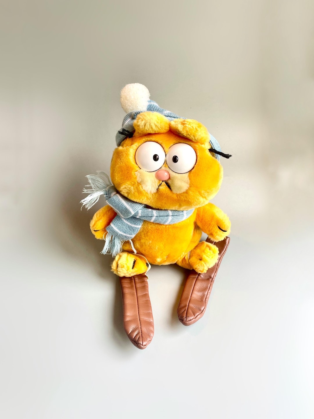 Garfield Skiing Plush, Vintage Dakin 80's Garfield Plush, Winter ...