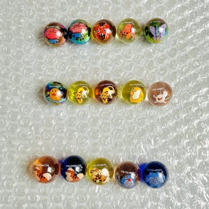 Pokemon Marbles #01-#62, CHOOSE YOUR OWN, Vintage Pokemon Marbles, Holo ...