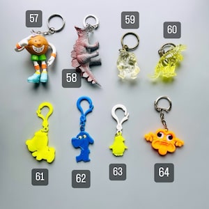 90’s Keychains- CHOOSE YOUR OWN- Nostalgic Character Keyrings, Garfield ...