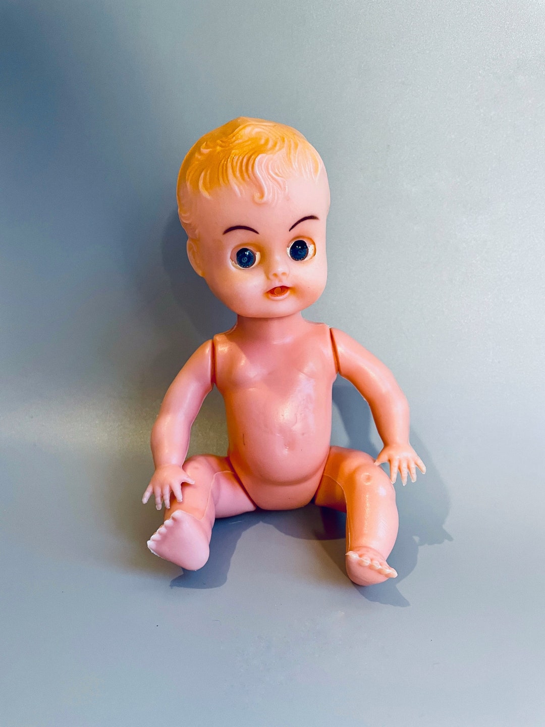 Vintage Plastic Doll Made in Hong Kong, 50s-60s Kitsch Baby Doll ...