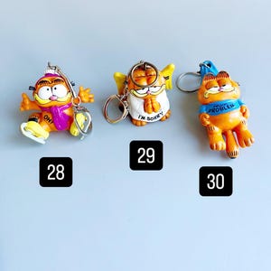 Vintage Garfield Keychains, CHOOSE YOUR OWN, Retro Garfield Key Rings ...
