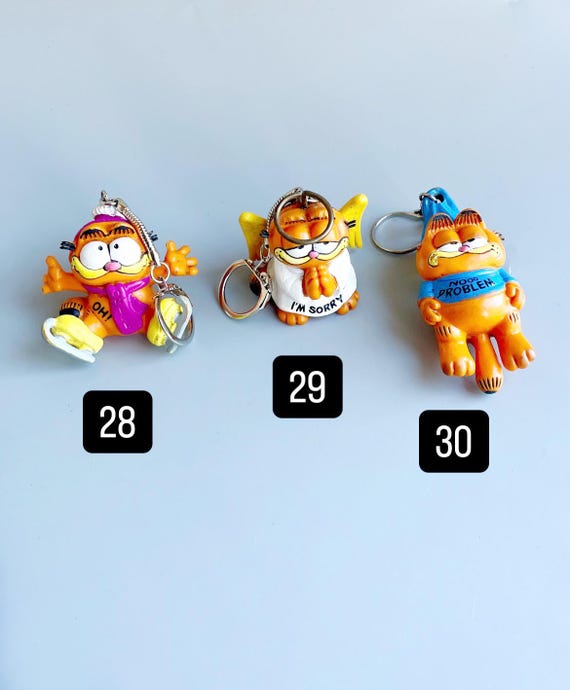Vintage Garfield Keychains, CHOOSE YOUR OWN, Retro Ga… - Gem