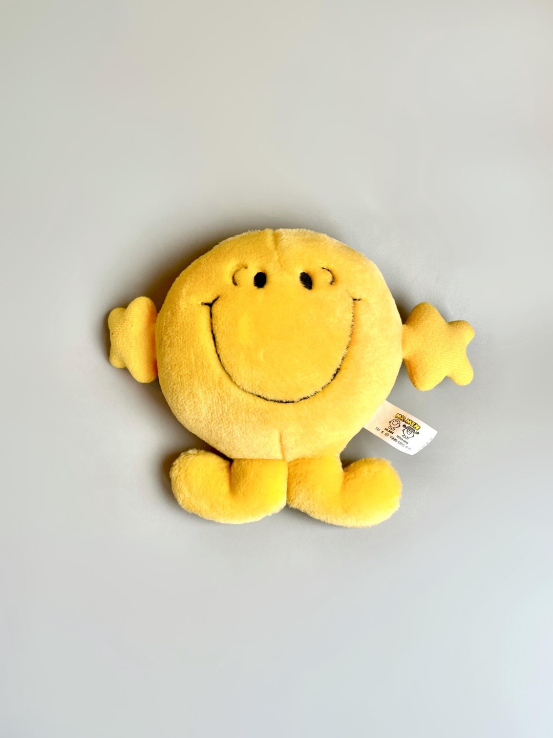 Mr Men Plush, Mr Happy Golden Bear 90's Retro Mr Men Fluffy Plush 6 ...