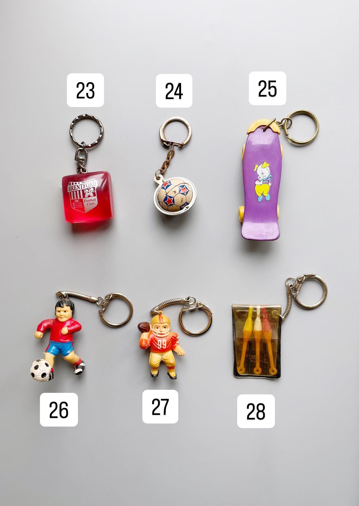 Vintage Sports Keychains,choose YOUR OWN, Nostalgic 80'S 90'S Keyrings ...