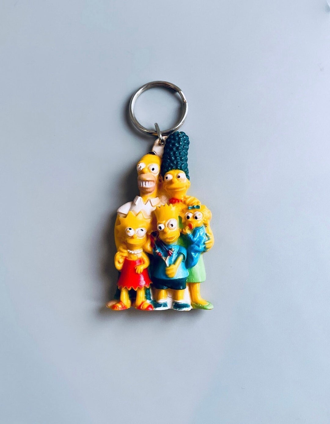The Simpsons Vintage Keychain, Retro 90's Plastic Simspsons Family ...
