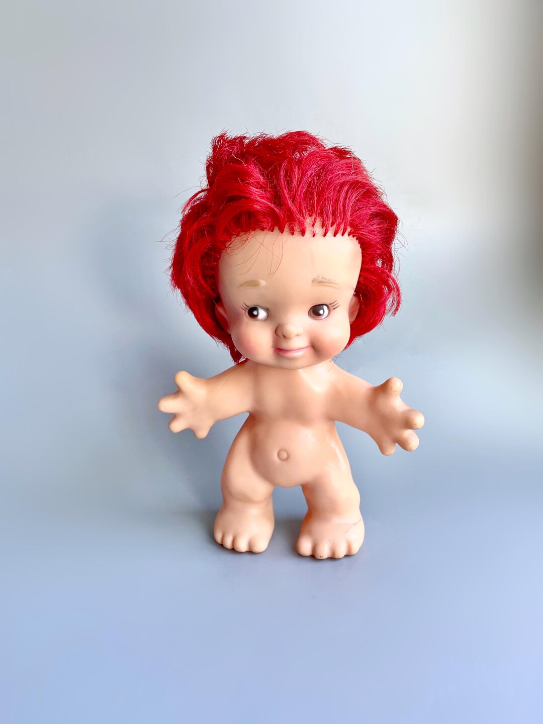 Troll Doll Baby, Weird Vintage Doll Head Troll Body Kitsch Strange 70's ...