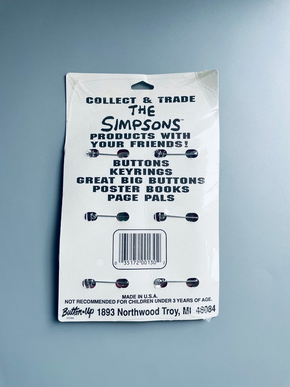 90's Original Simpsons Pin Badge Sets, Retro True Vin… - Gem