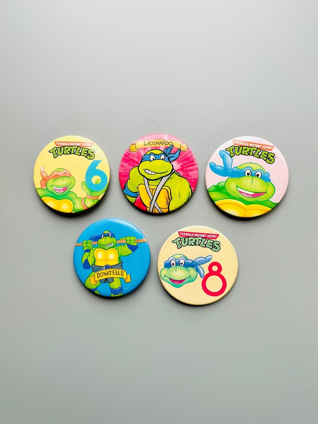 Vintage Teenage Mutant Ninja Turtles Button Badges, CHOOSE YOUR OWN, 90 ...