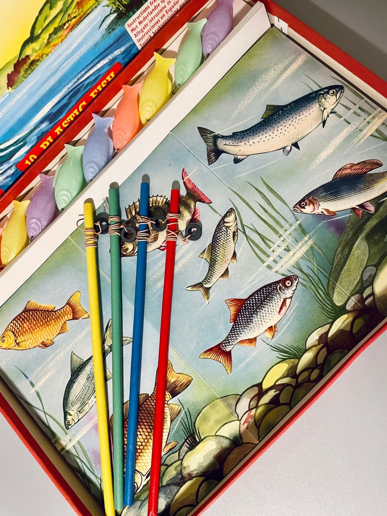 Merit 1960s Magnetic Fishing Game Vintage Board Games 60s - Etsy