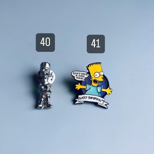 Vintage Bart Simpson Enamel Pin Badges, CHOOSE YOUR OWN, 90's Bart Simpson Pins, Vintage 90's ...