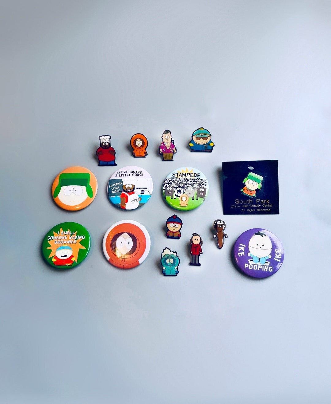 Vintage South Park Pin Badges, CHOOSE YOUR OWN, 1998 South Park Enamel ...