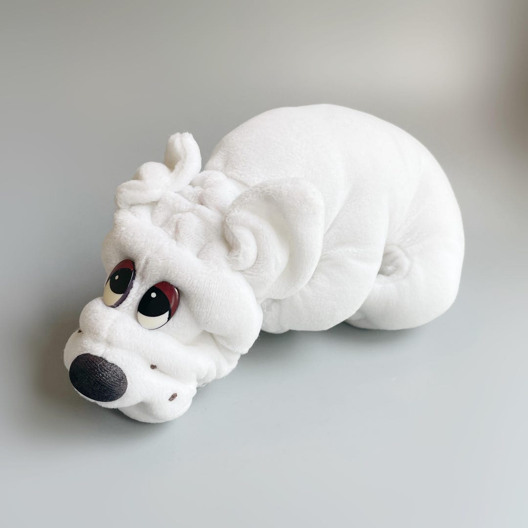 Pound Puppies Yappy Hornby White Puppy, 90's Pound Puppies White Mini ...