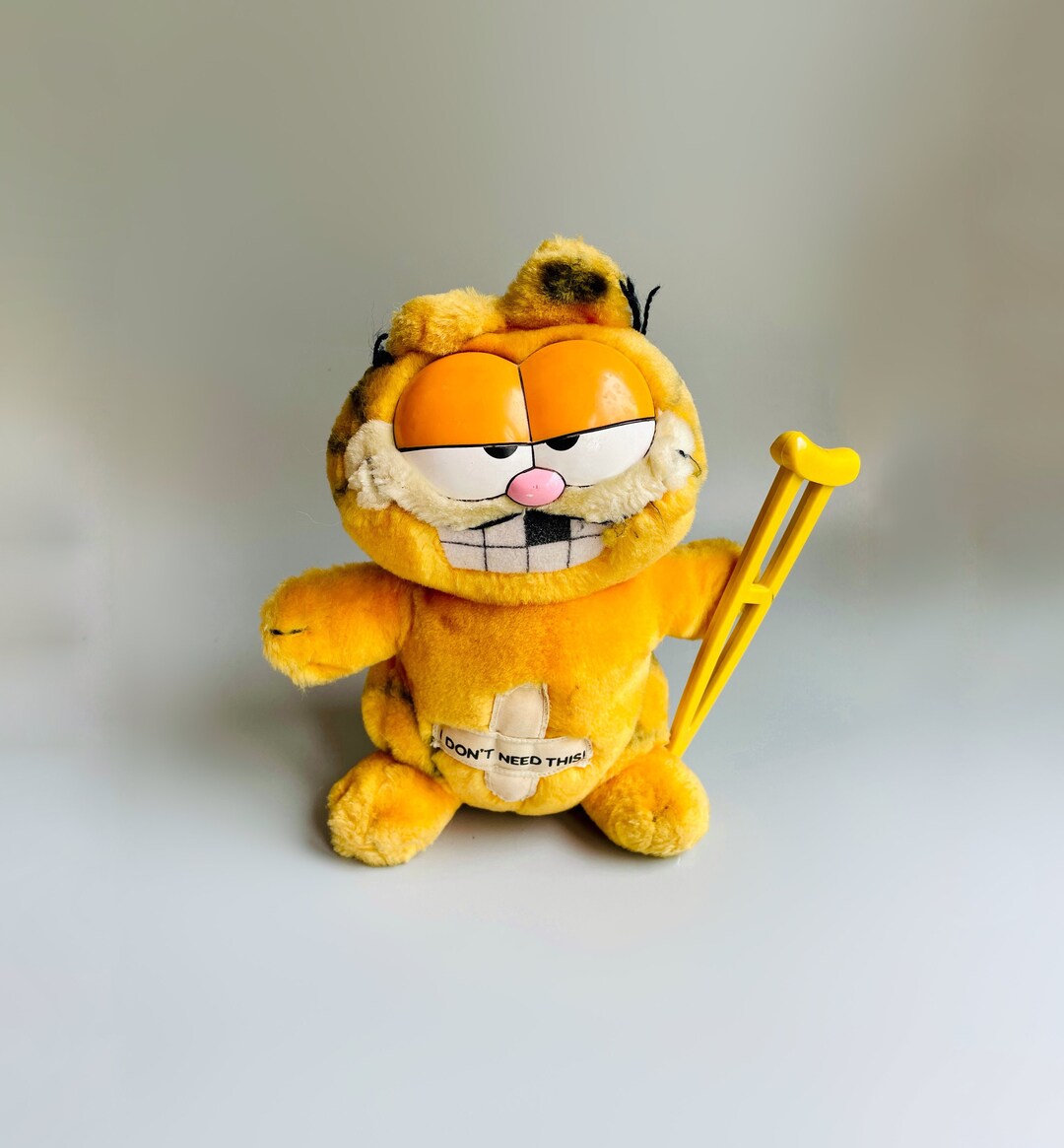 Garfield Get Well Soon Plush, Vintage Dakin 80's Garfield Plush,i Don't ...