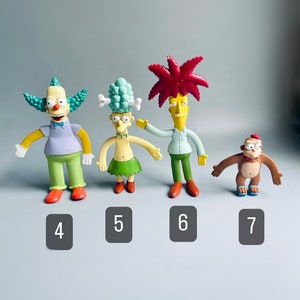The Simpsons Bendy Figures, CHOOSE YOUR OWN, 90'S & 2003 Krusty Show ...