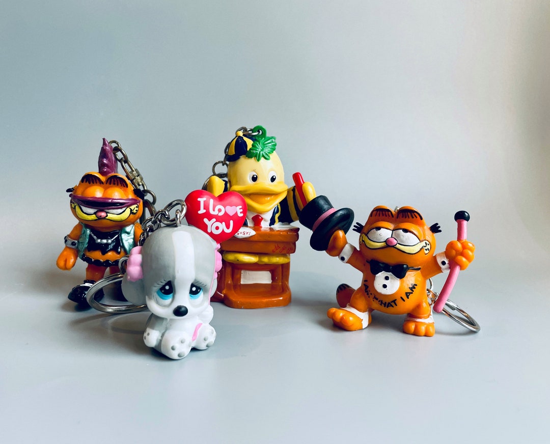 90s Keychains Fun Nostalgic Character Keyrings Garfield - Etsy