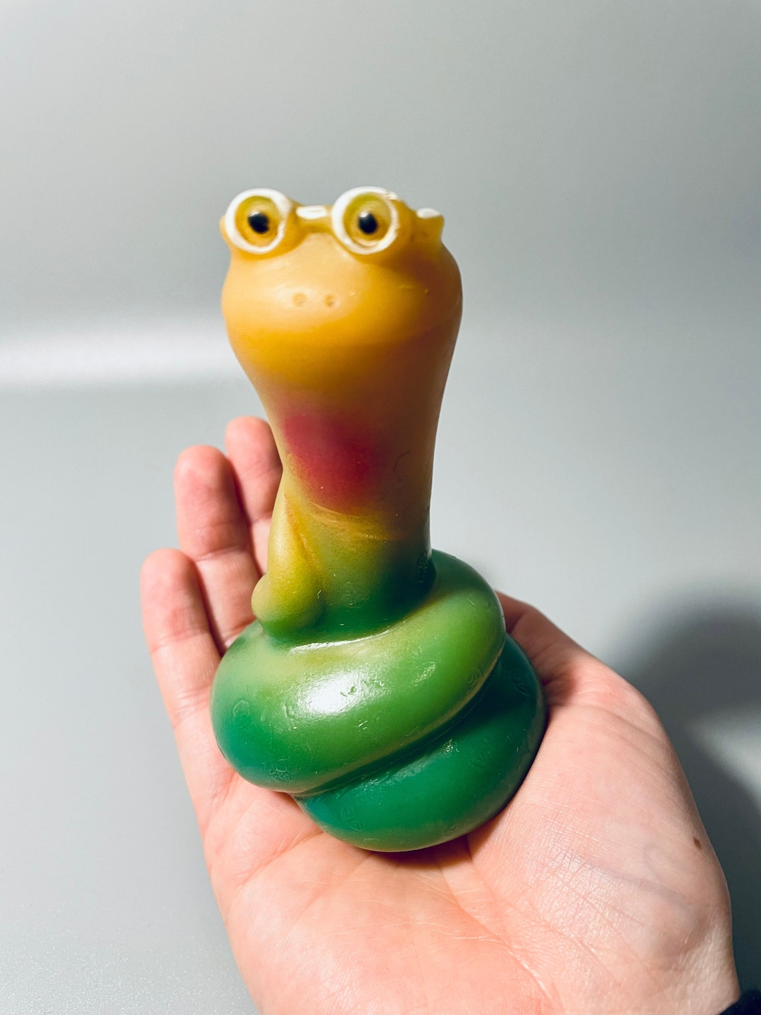 Snake Squeak Toy, Funny Snake Wearing Glasses Rubber Toy, Soviet USSR ...