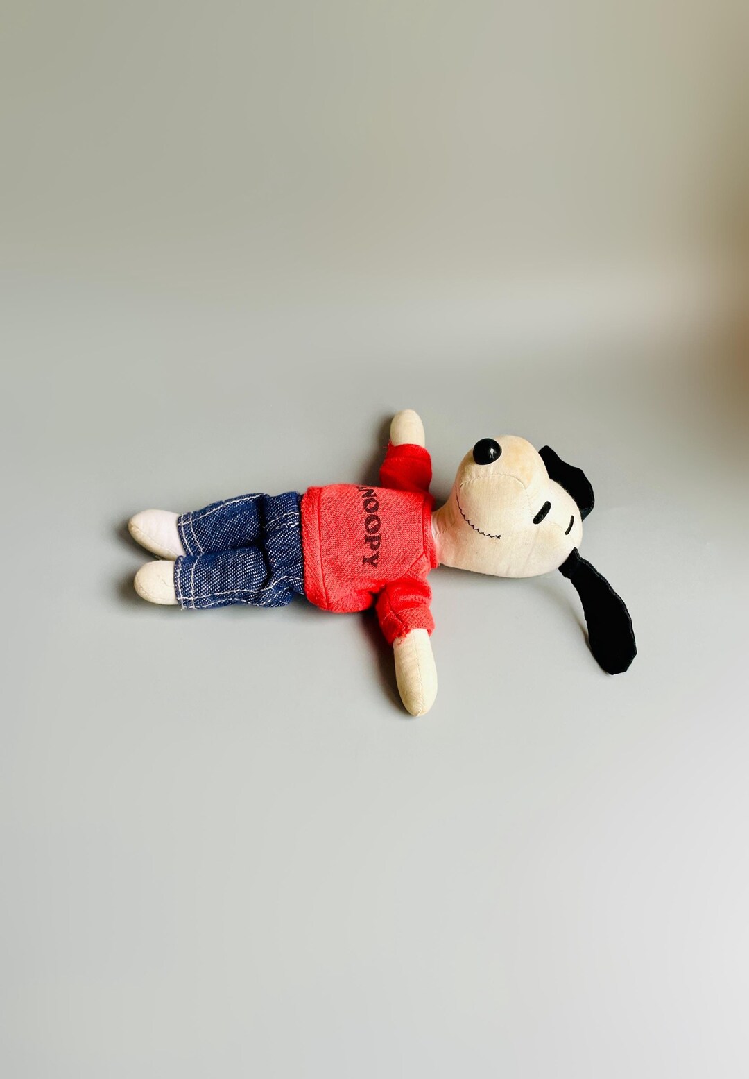 Snoopy Peanuts Toy Doll, 1950's 60's Vintage Snoopy Sanforized Jeans ...