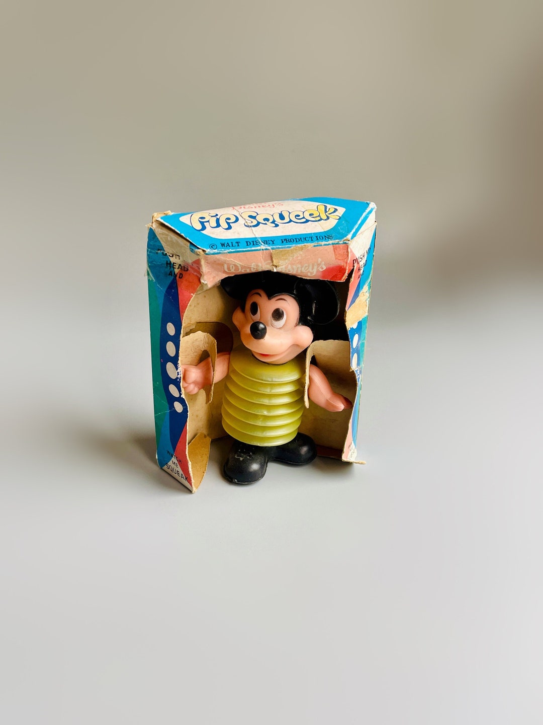 Vintage Mickey Mouse Pip Squeek, Vintage Combex Walt Disney Productions ...