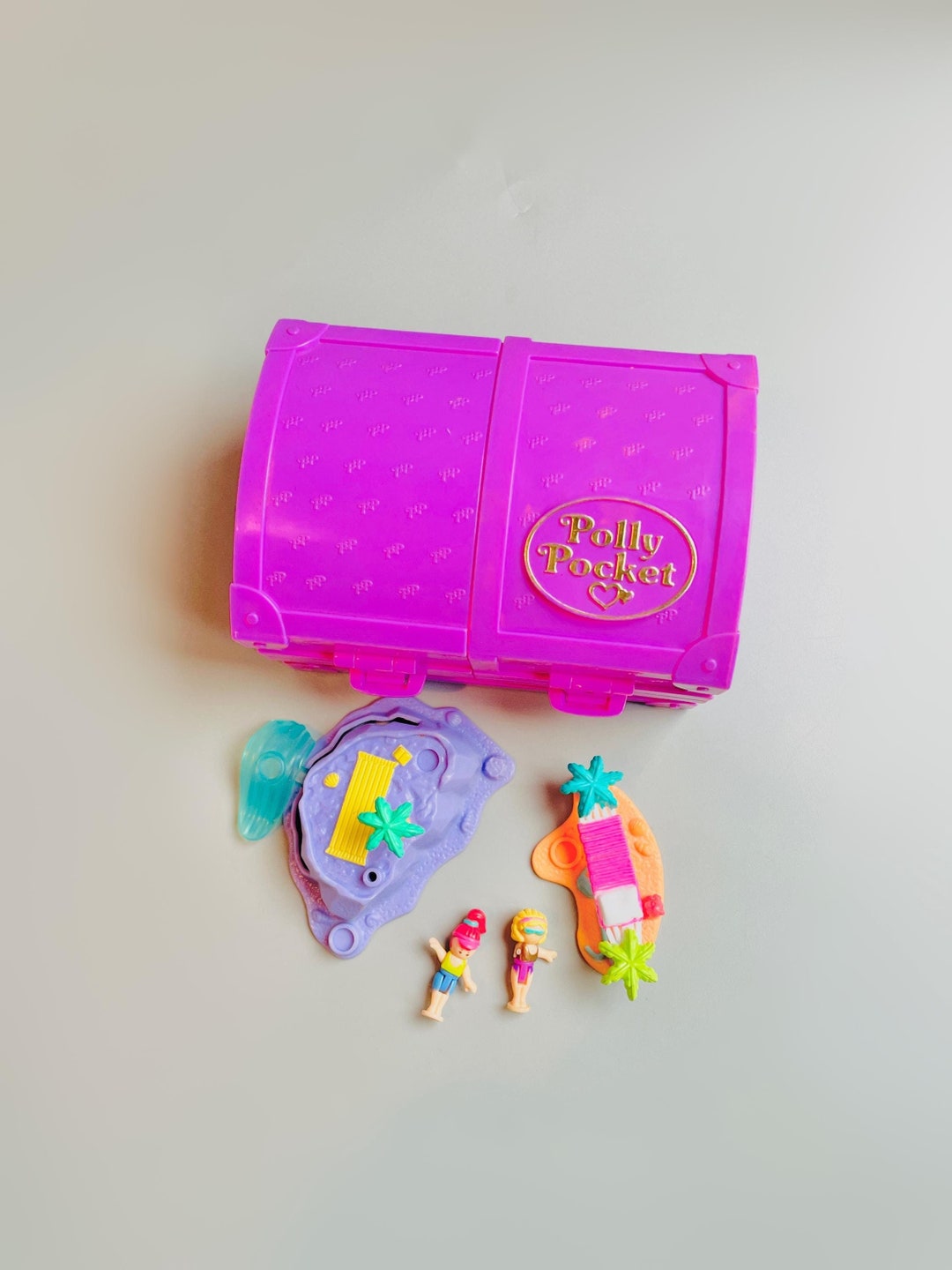 Polly Pocket Surf N Swim Island, Polly Pocket Pink Trunk Swimming ...