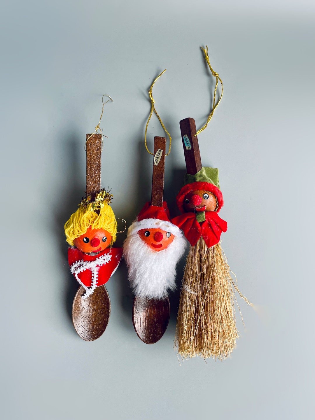 Vintage Christmas Spoon Decorations- CHOOSE YOUR OWN - 70’s Santa ...