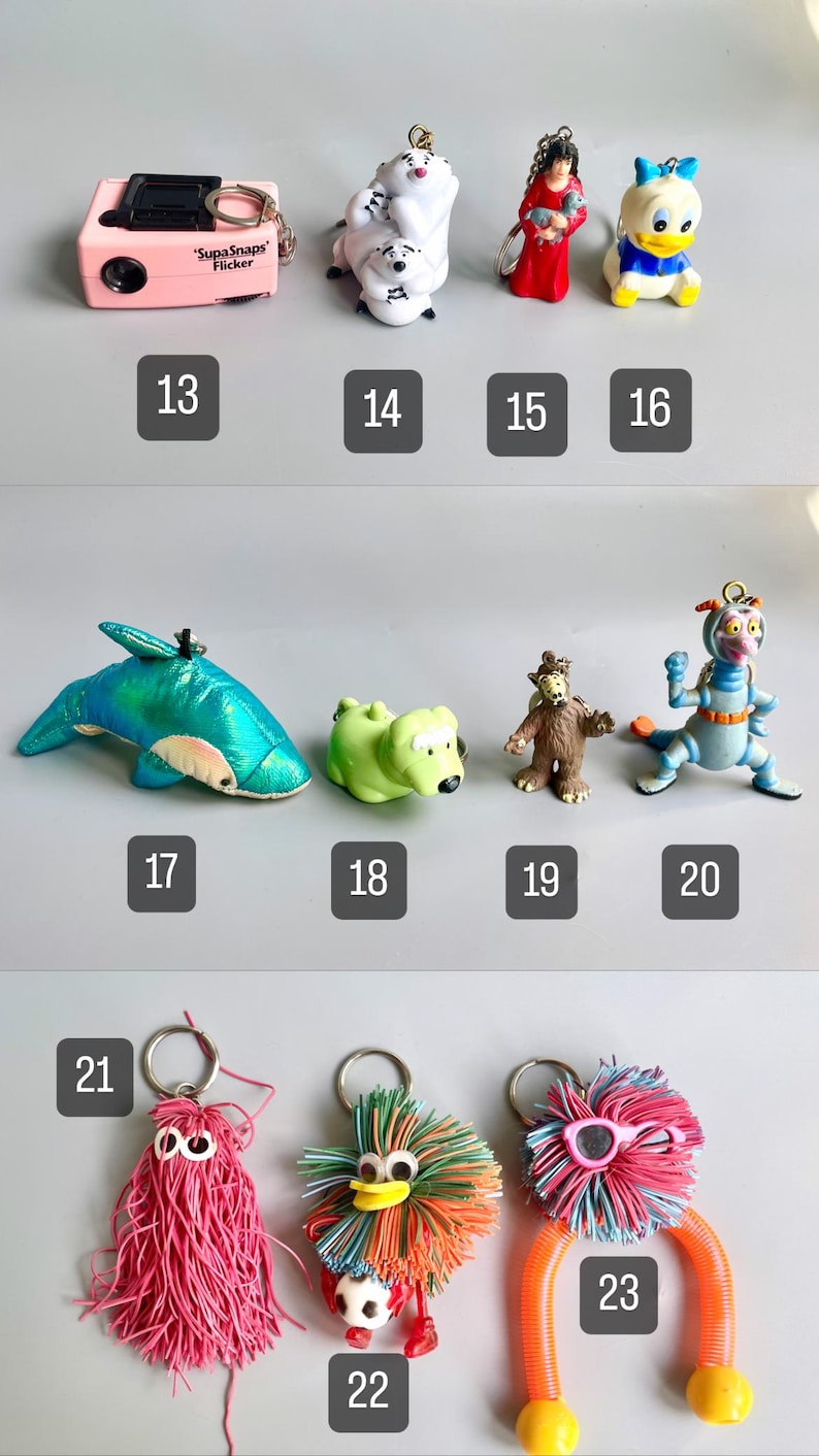 Vintage Keychains 80's 90's Key Rings, CHOOSE YOUR OWN- Nostalgic ...