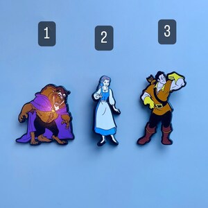 Vintage Beauty and the Beast Plastic Pin Badges, CHOOSE YOUR OWN, 90's ...