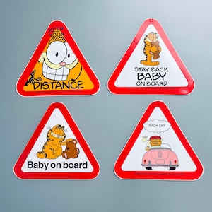 Vintage Garfield Bumper Stickers, CHOOSE YOUR OWN Garfield Car Stickers ...