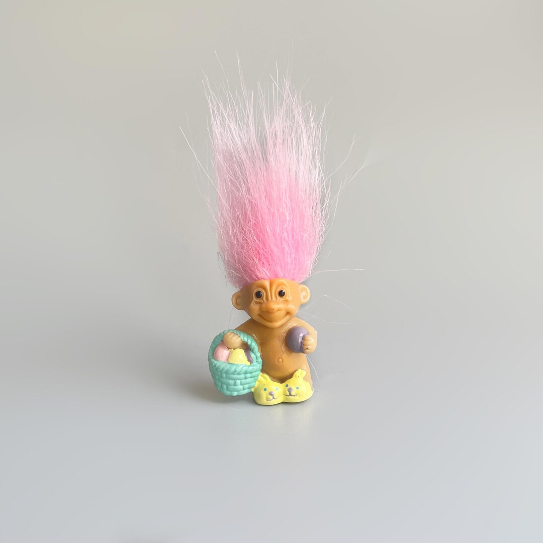 90'S Russ Easter Mini Troll, Russ Troll Pastel Easter Bunny, Retro ...