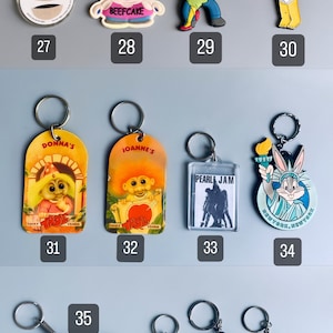 90’s Keychains- CHOOSE YOUR OWN- Nostalgic Character Keyrings, Garfield ...