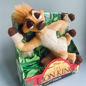 90's Lion King Timon Plush in Box, Original 1993 Lion King Disney Timon ...