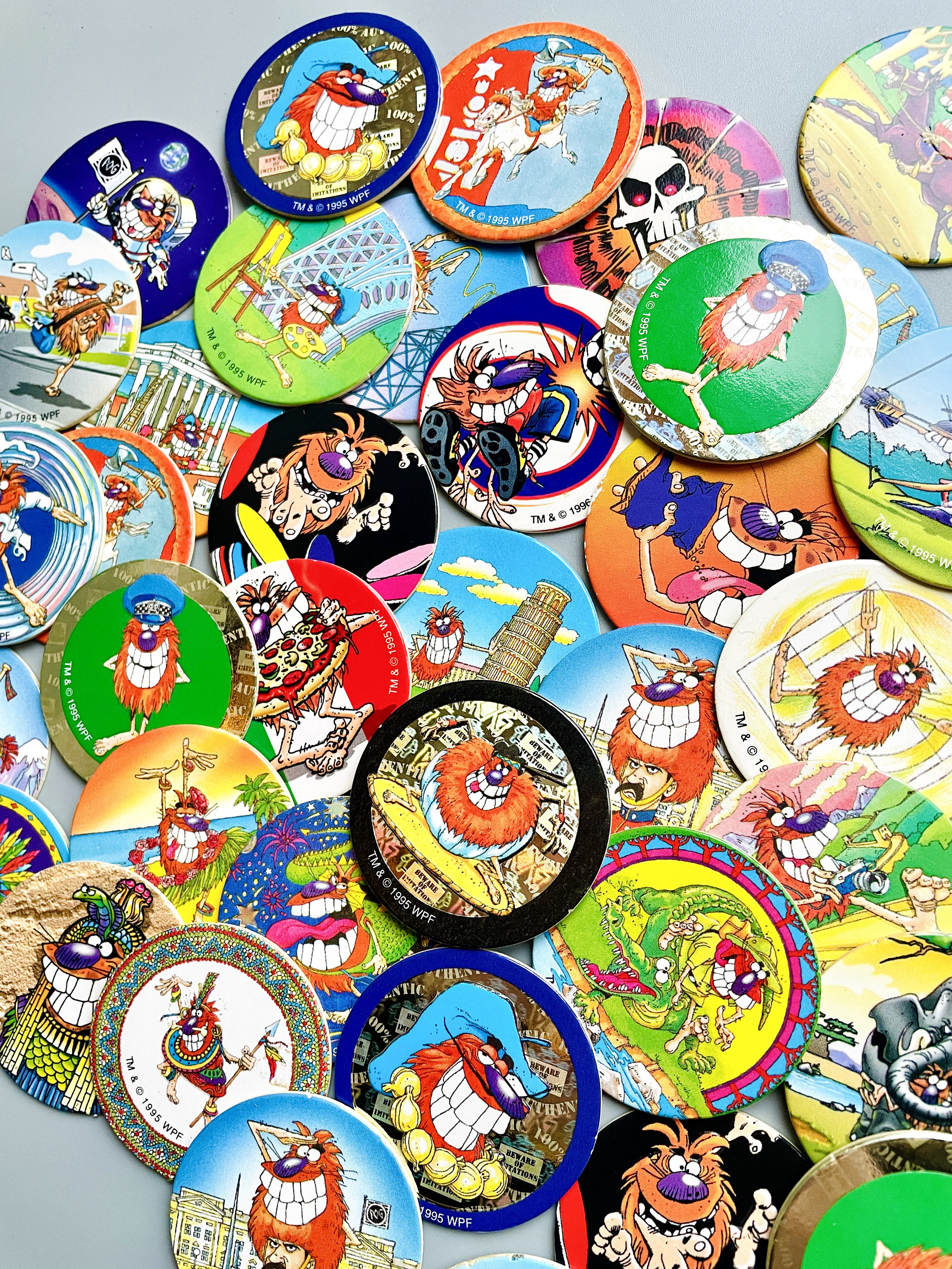 90's Pogs, Vintage Pogs Lucky Dip With SLAMMERS, 90's World Tour Pog ...